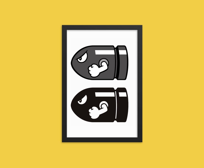 Bullet Bill SVG, Rocket Png, Mario Layered Svg Files, Digital Download ...