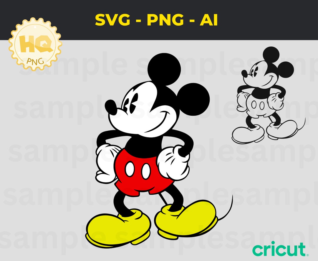 Mickey Mouse SVG Bundle: Layered Vector Cut Files (instant Download) - Etsy