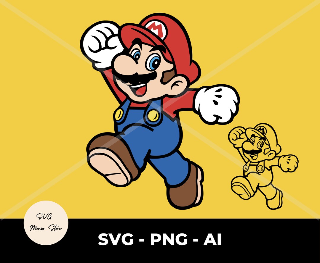 Mario, Digital Download, Super Mario SVG for Cricut Cut File, Cutting ...