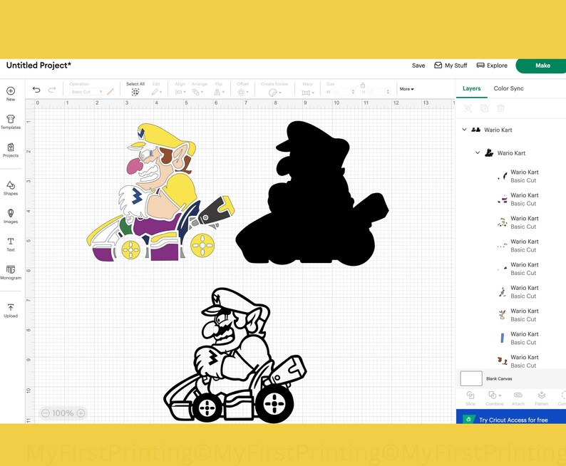 Wario Kart SVG: Super Mario Cricut Cut File (digital Download) - Etsy ...