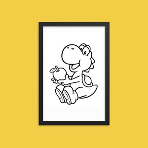 Digital Yoshi SVG Outline Pack, Super Mario Svg Files, Cricut Cut File ...