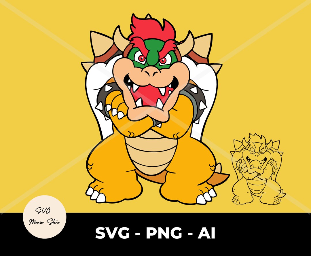 Bowser SVG: King of Koopas Vector Cut File (digital Download) - Etsy