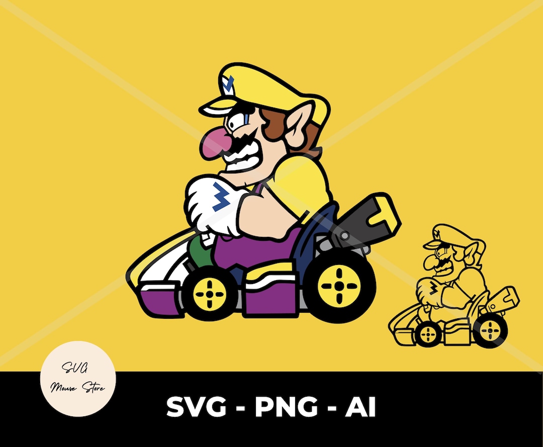 Wario Kart SVG: Super Mario Cricut Cut File (digital Download) - Etsy ...