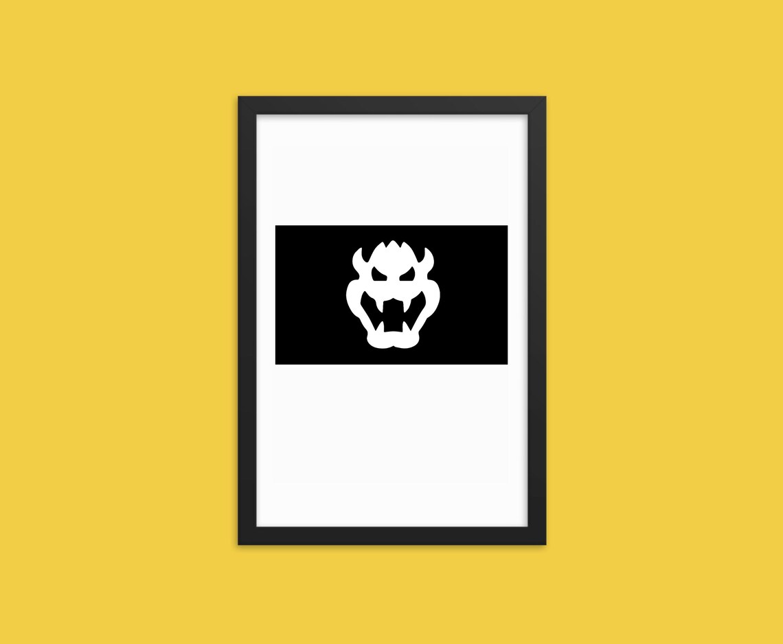 Iconic Bowser Black Flag Svg Png, Digital Download, Super Mario SVG for ...