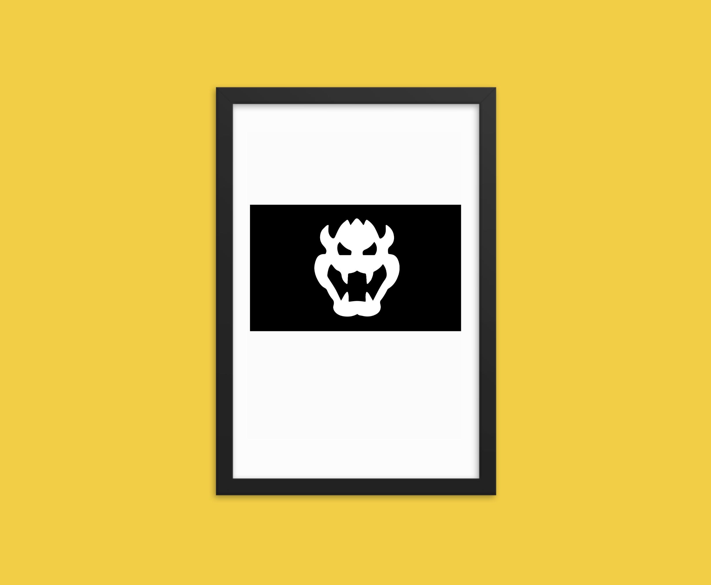 Iconic Bowser Black Flag Svg Png, Digital Download, Super Mario SVG for ...