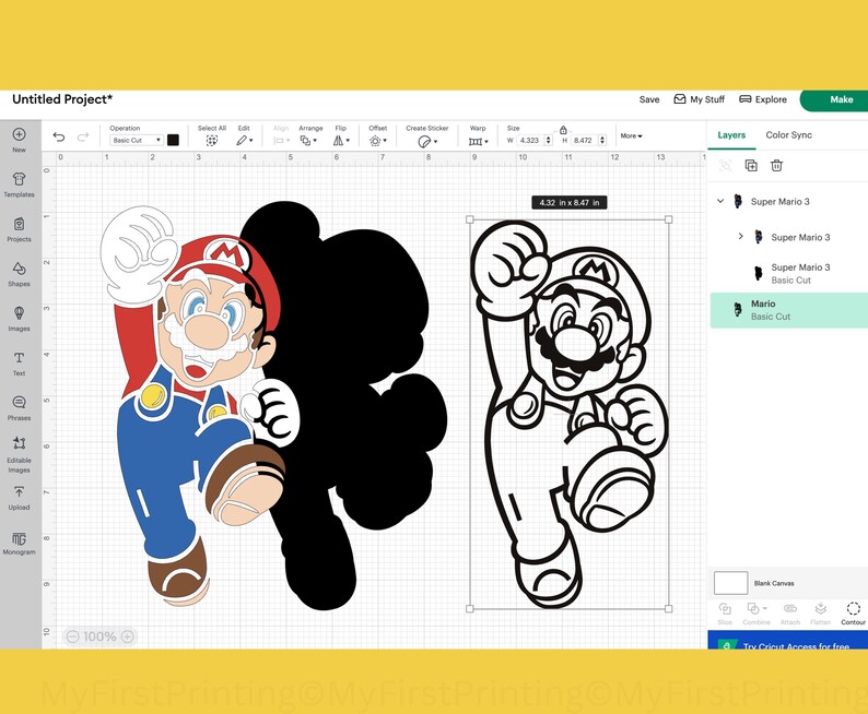 Mario SVG, personaje de Super Mario SVG PNG, archivo de corte Cricut ...