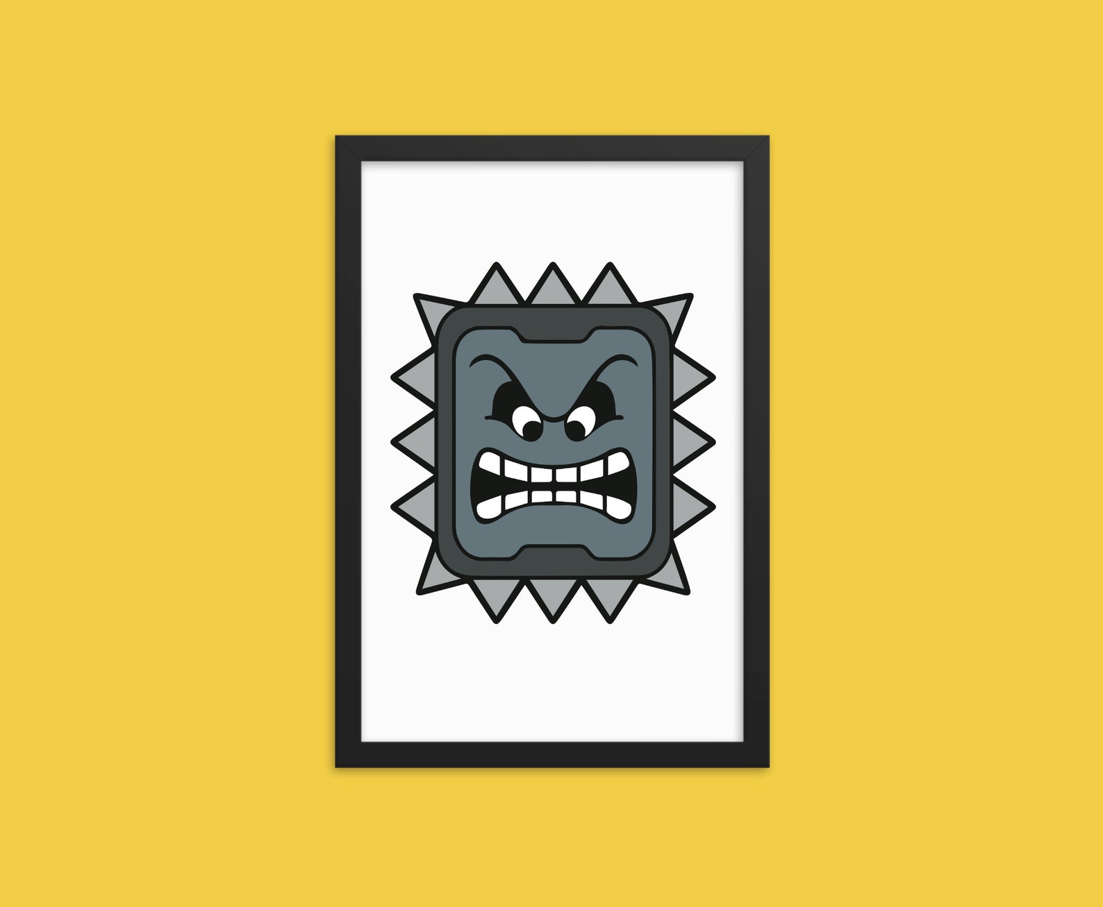 Thwomp SVG: Super Mario Gray Stone Block Cut File (digital Download) - Etsy