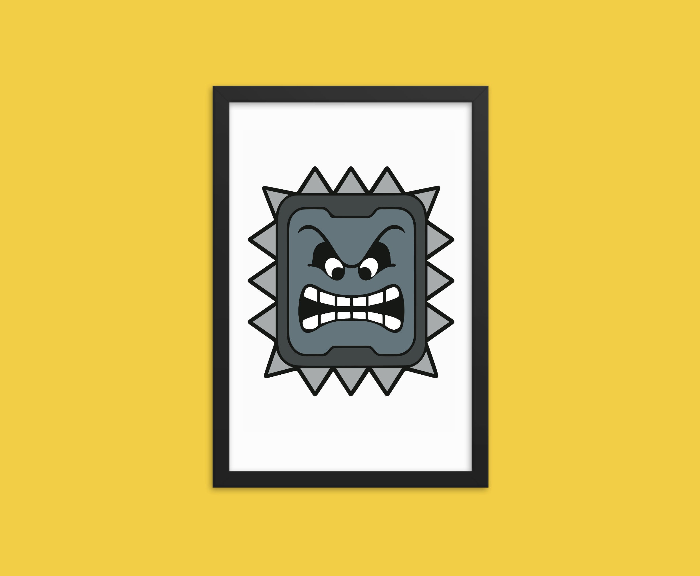 Thwomp Svg, Layered Gray Stone Block Svg Files, Png, Digital Download ...