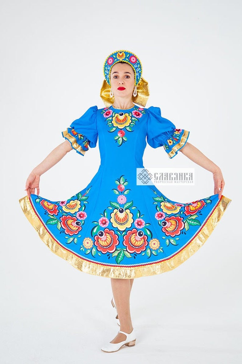 Russian Folk Dance Costume Gorodets Costume for the Show | Etsy