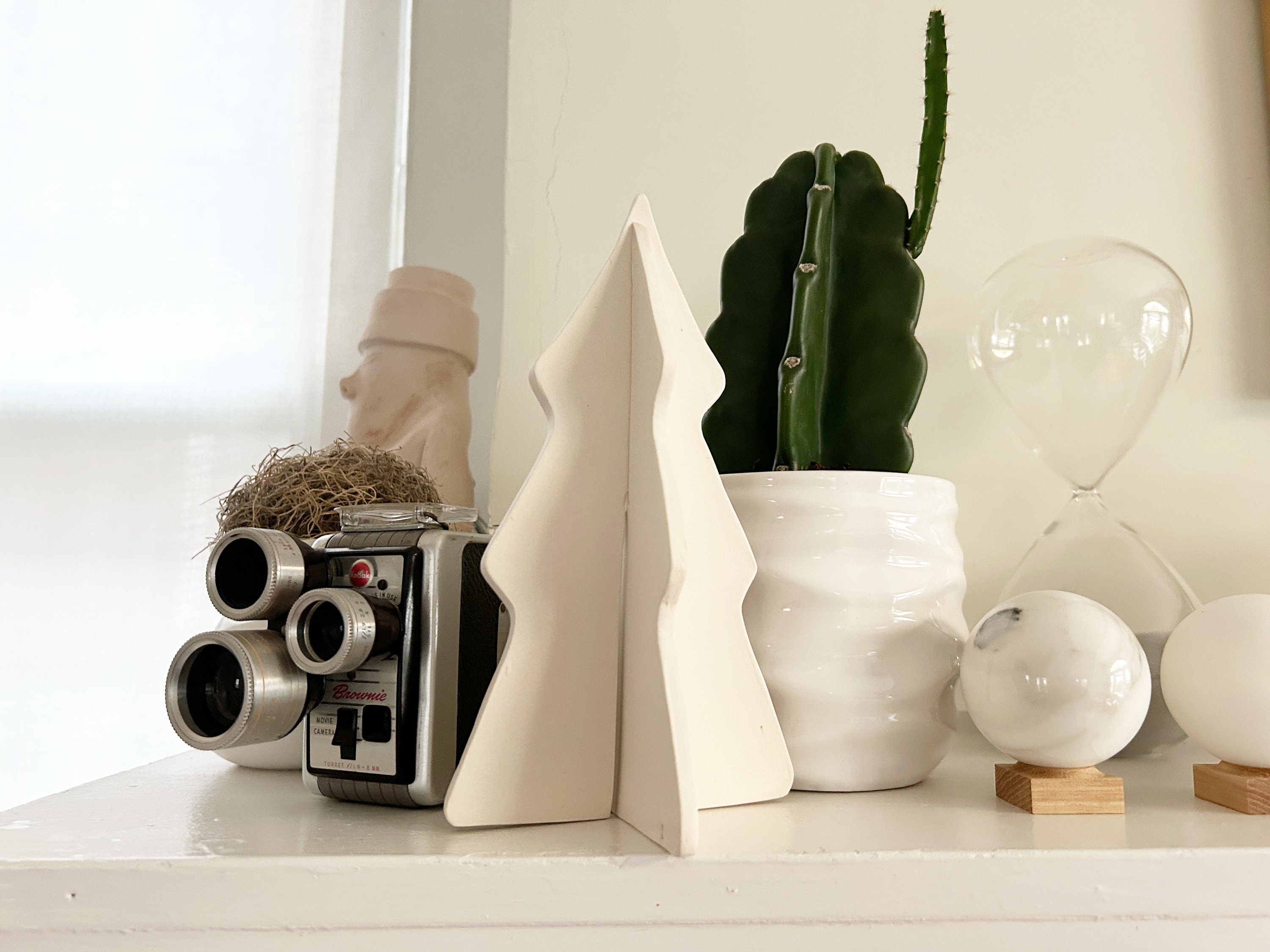 White Ceramics Interlocking Christmas Tree - Home Decor - Etsy