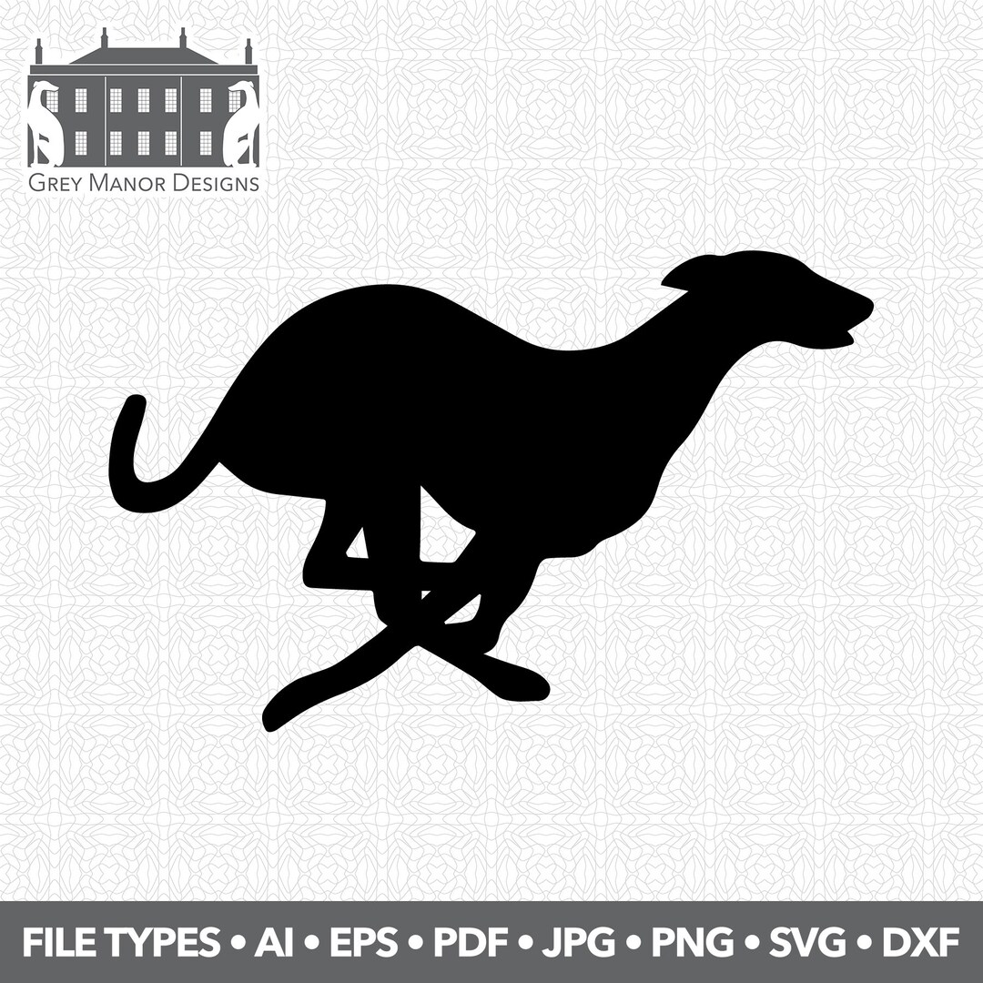 Greyhound Running Printable Cuttable File Types Ai Eps Pdf