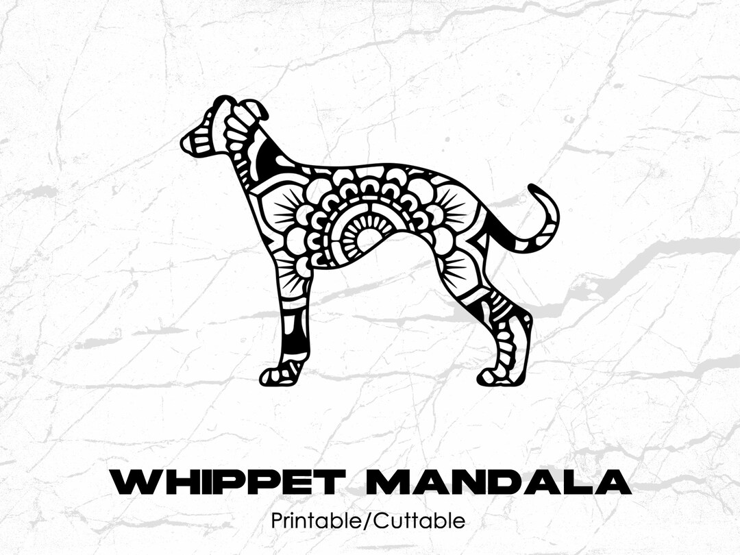 Whippet Mandala Printable/cuttable - File Types .eps, .pdf, .jpg, .png ...