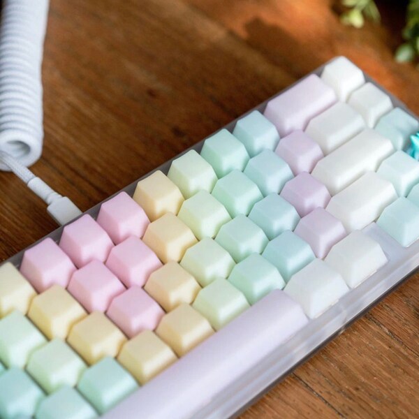 Rainbow Pom Keycaps - Etsy