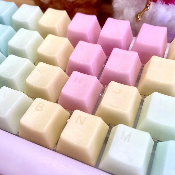 Rainbow Pom Keycaps - Etsy