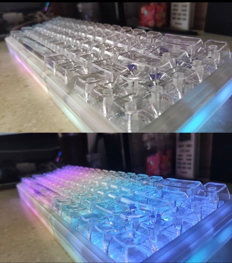 Transparent Keycaps Iceberg Ice Keycaps Transparent Keyboard Keycap Set With or Without Letters ...