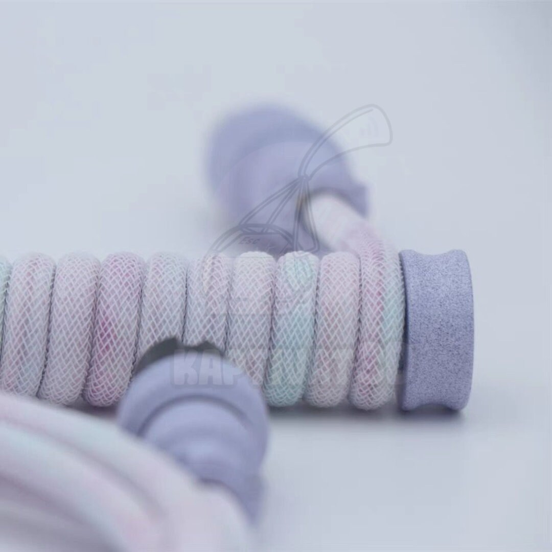 Dreamy Pastel Purple Keyboard Cable Coiled Mechanical Keyboard Cable ...