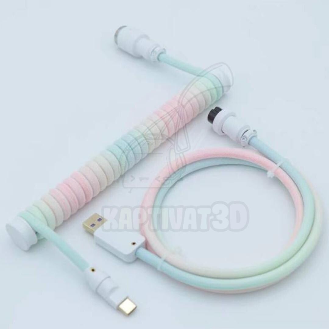 Custom Pastel Purple Keyboard Cable Coiled Mechanical Keyboard Cable ...