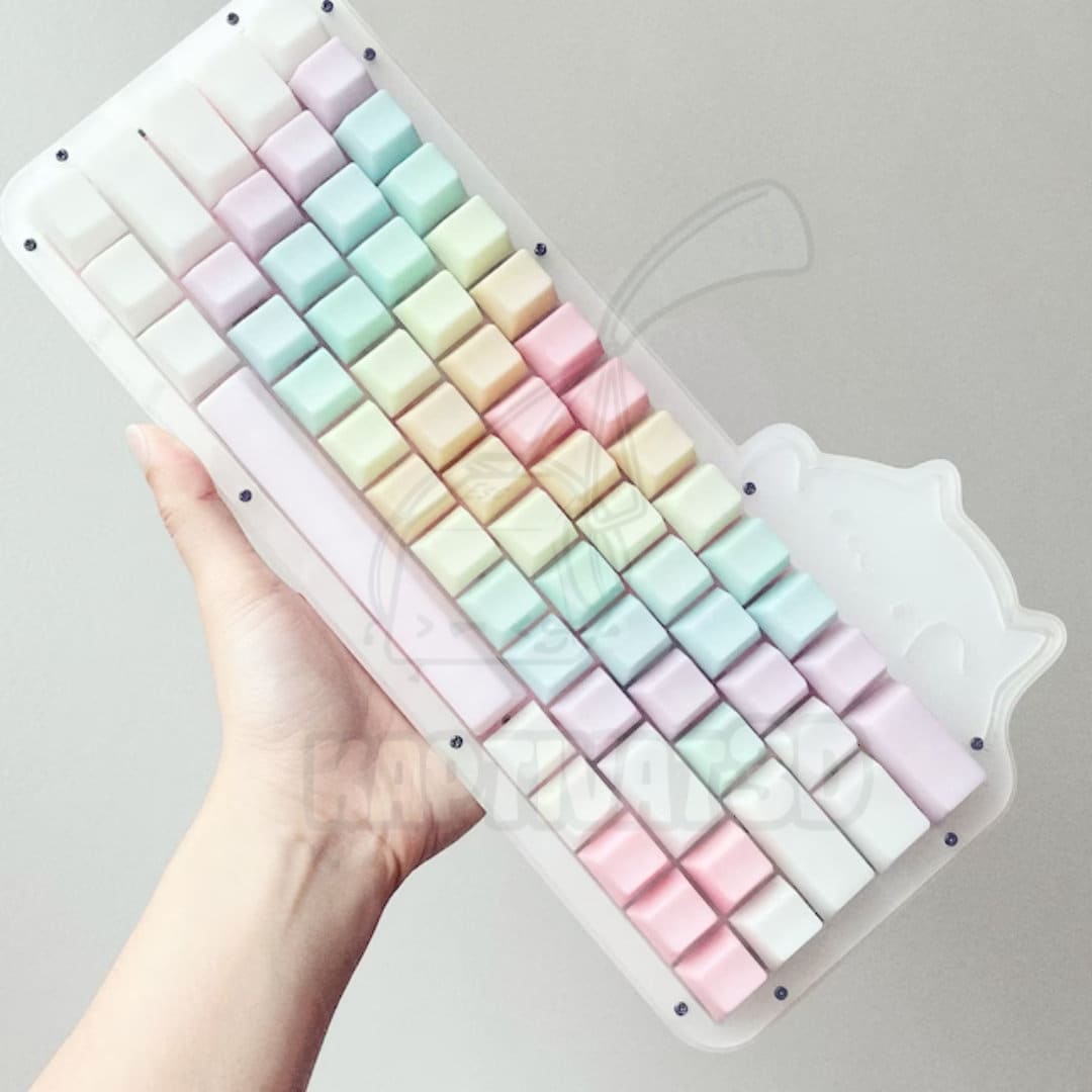 Cute Keycaps Rainbow Pom Jelly Keycaps Pudding Keycaps Custom Keycaps ...