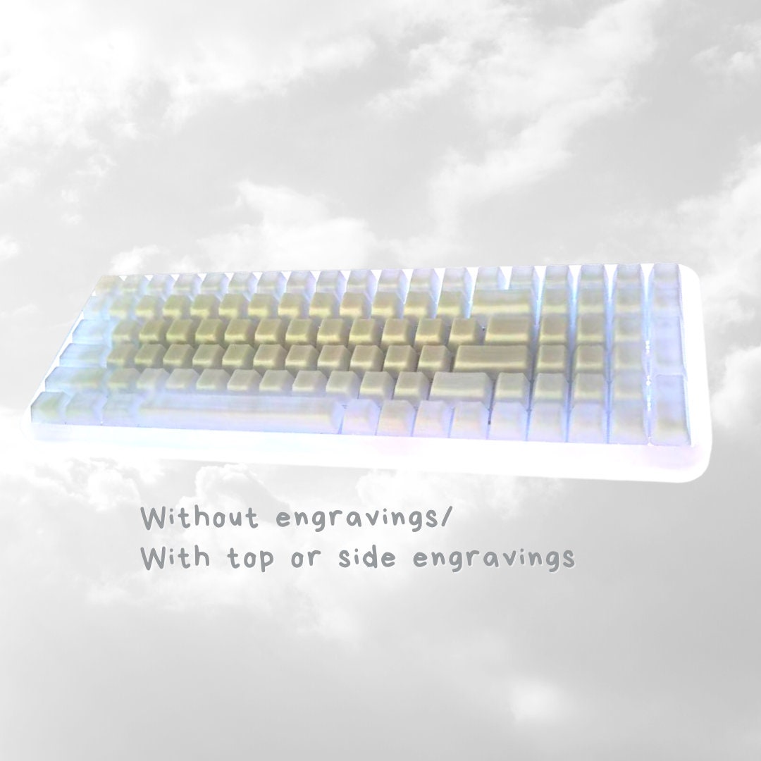 White Pom Jelly Keycaps Pudding Keycaps Custom Keycaps Pastel - Etsy