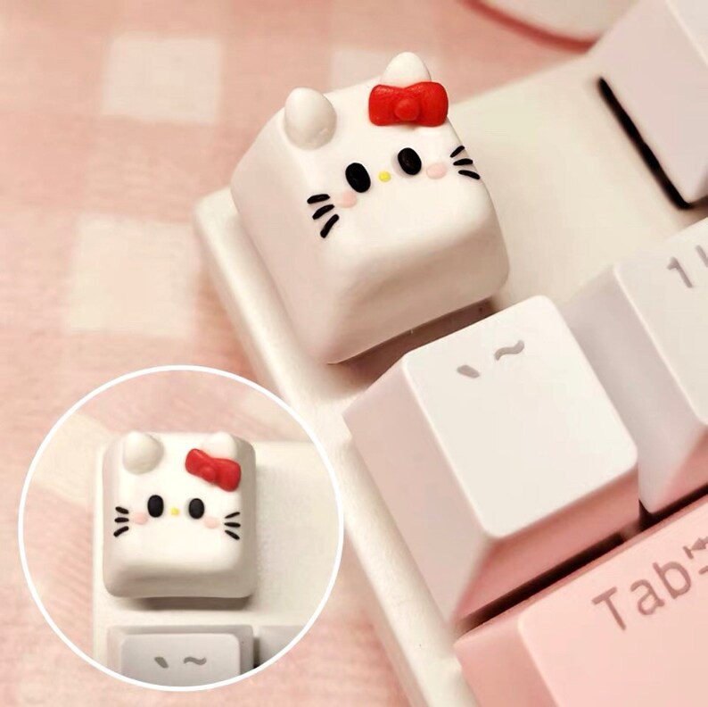 Cute Artisan Keycap Keycap Set Cartoon Keycaps Dog Rabbit Bear - Etsy