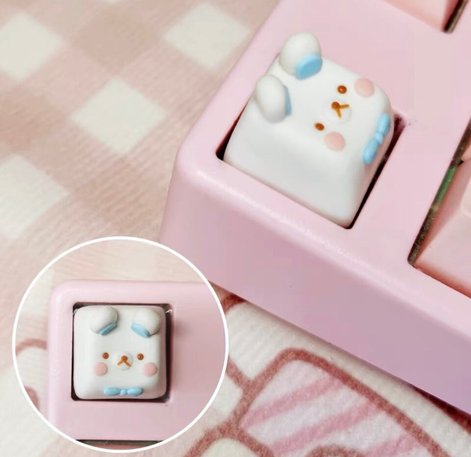 Cute Artisan Keycap Keycap Set Cartoon Keycaps Dog Rabbit Bear - Etsy UK