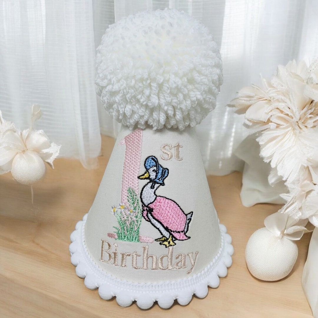 Baby Girl Jemima Puddle-duck Peter Rabbit Birthday Cake-smash Party Hat ...