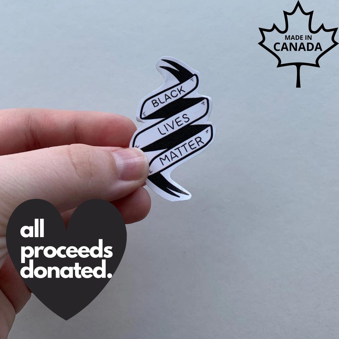 Black Lives Matter Die Cut Vinyl Sticker, 100% Profits Donated, BLM ...