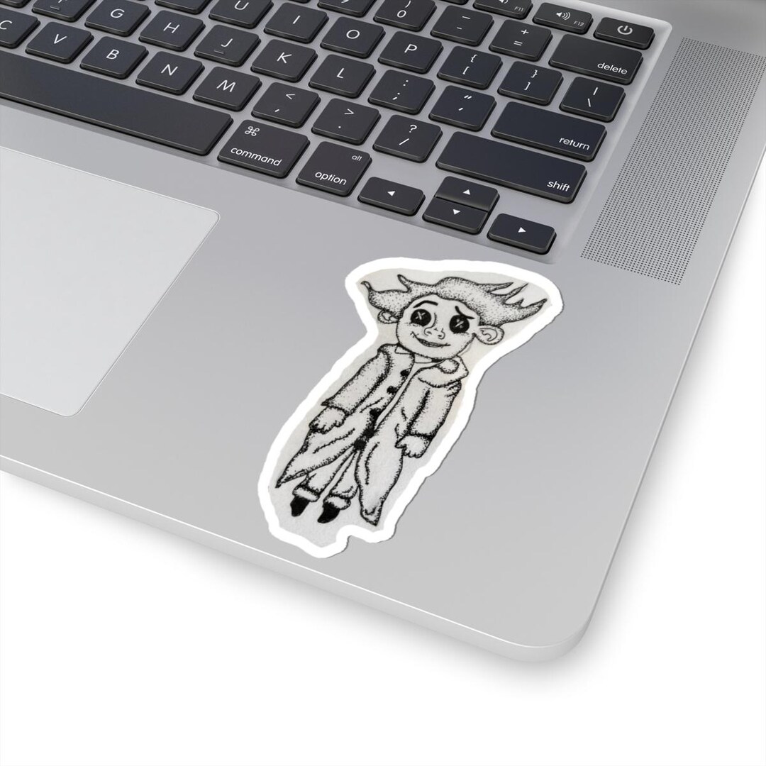 Wybie Doll Black and White Sticker, Quality Hand Drawn Coraline Decal ...