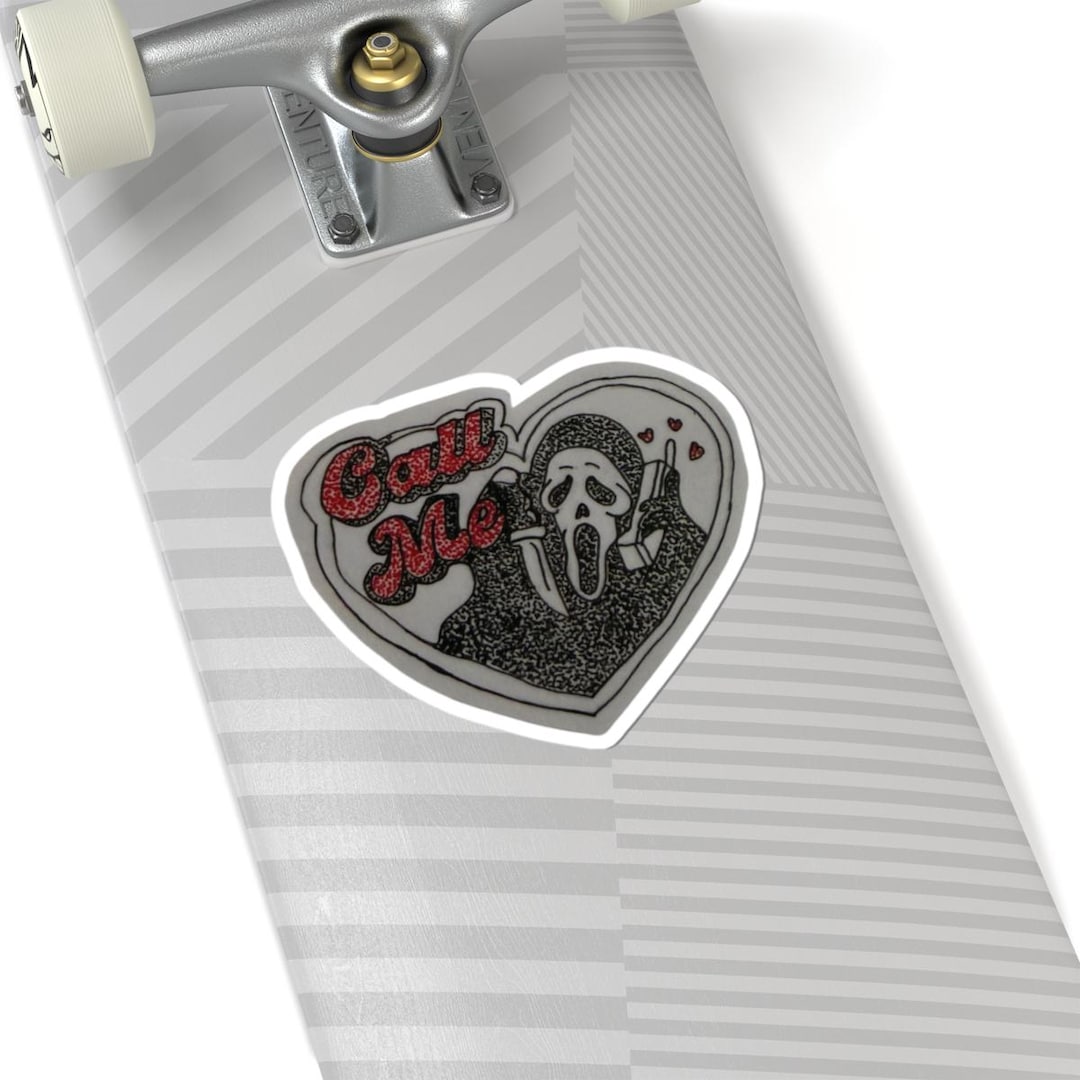 Ghost Face Scream Call Me Girly Decal Stickers | Hand-drawn Kiss-cut ...