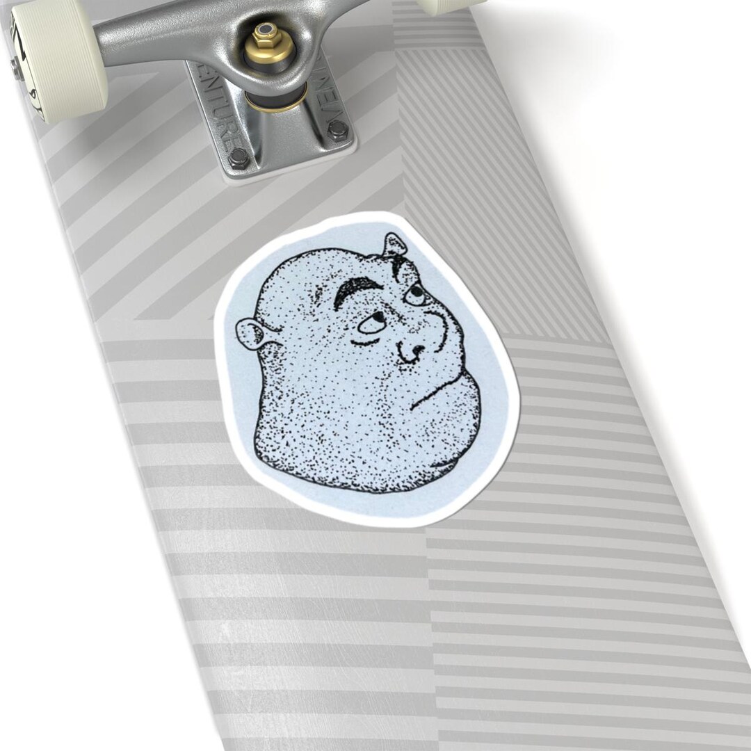 Shrek Awkward Face Sticker: Hand-drawn Stipple Design Vinyl Decal - Etsy