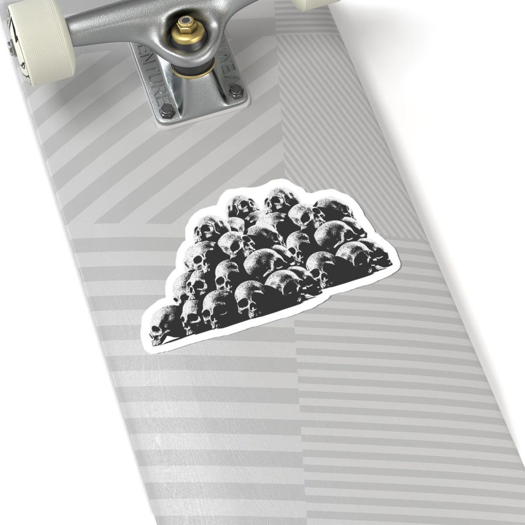 Gothic Skull Pile Vinyl Sticker, Dark Decal - Etsy