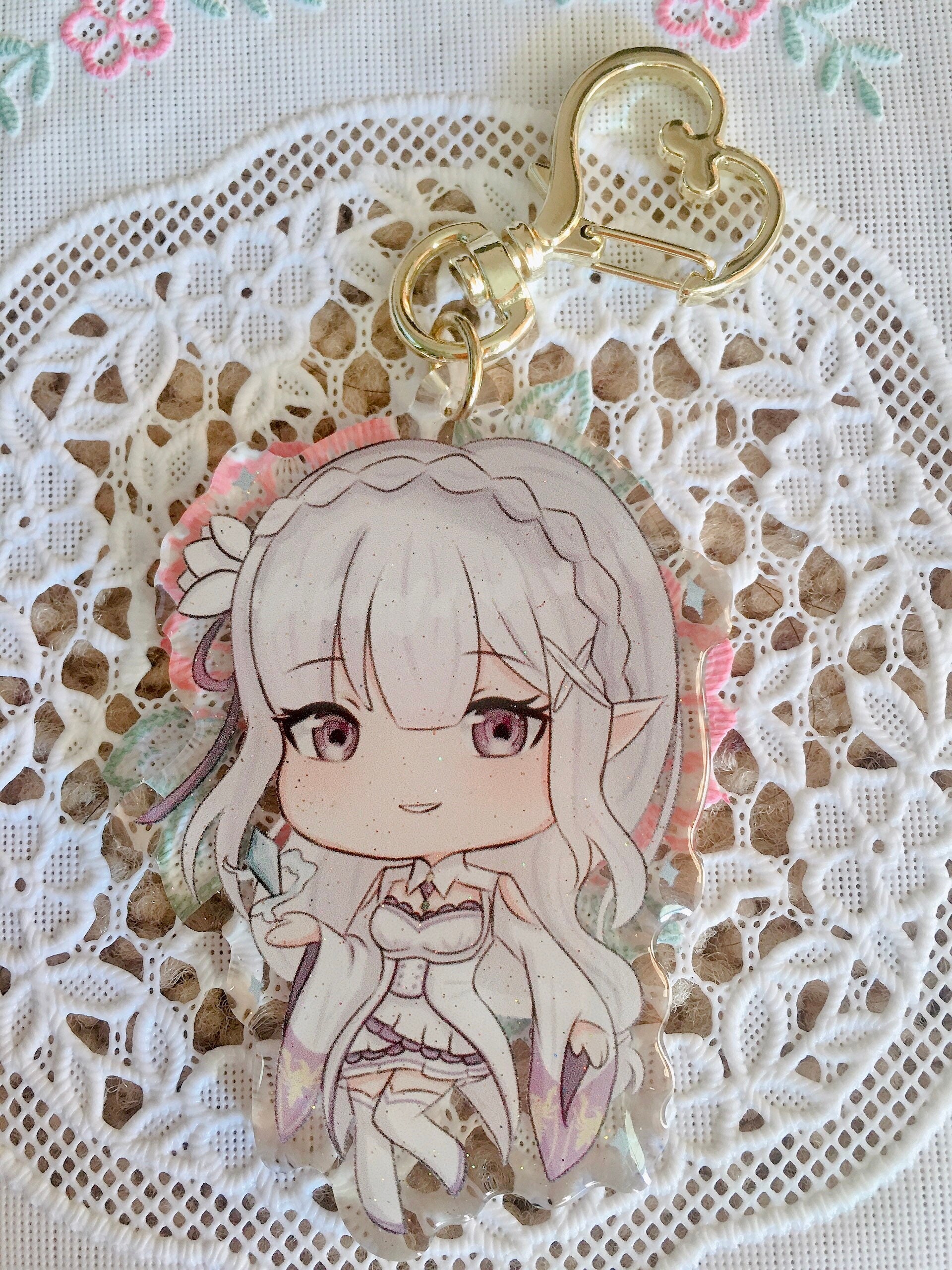 RE:ZERO Acrylic Charms Rem Emilia Ram | Etsy