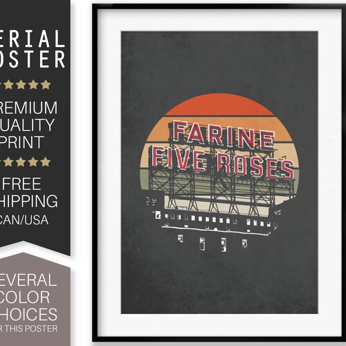 Montreal Five Roses Minimalist Art Montreal Art Print - Etsy