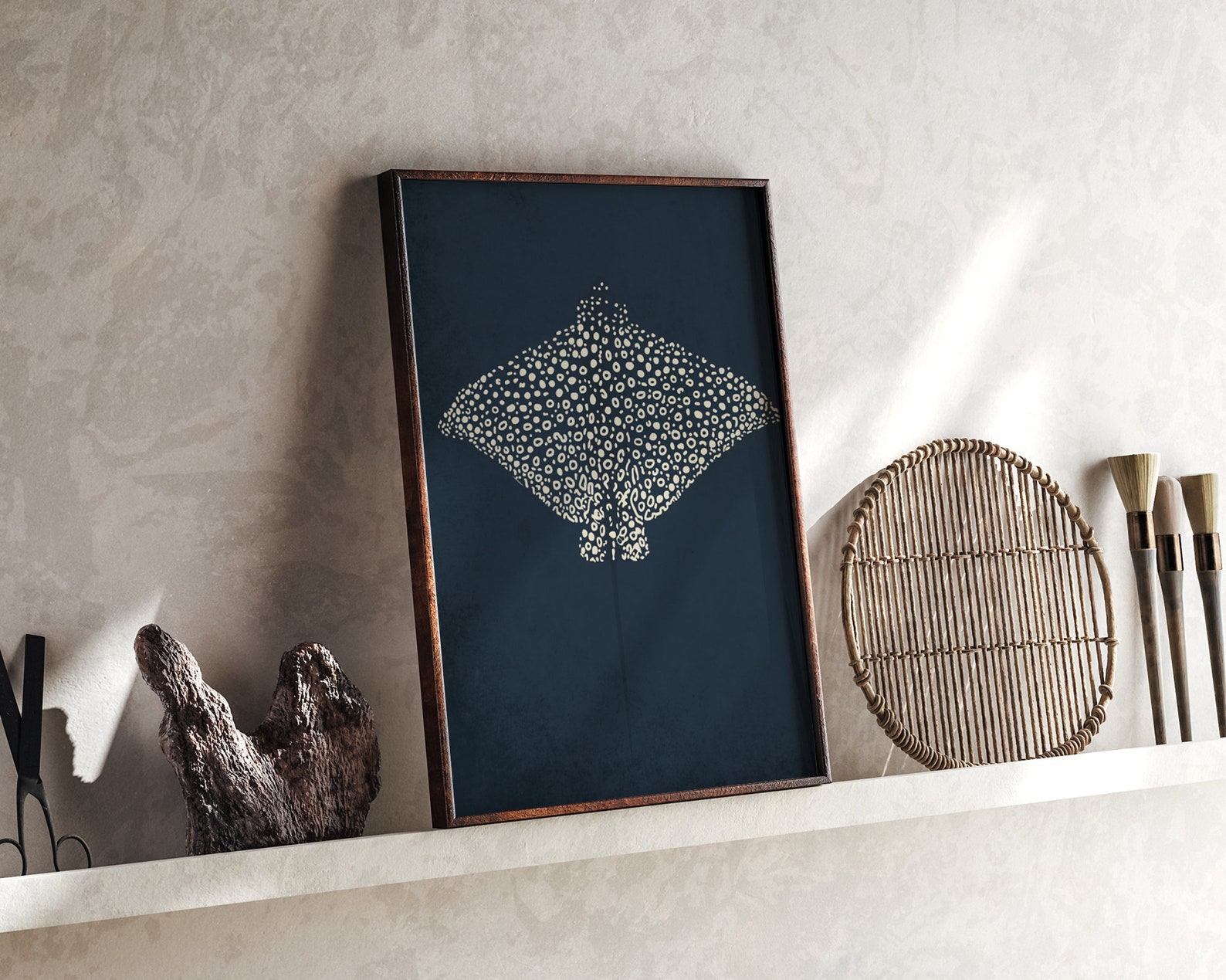 Spotted Eagle Ray Eagle Ray Illustration Ray Fish Poster - Etsy