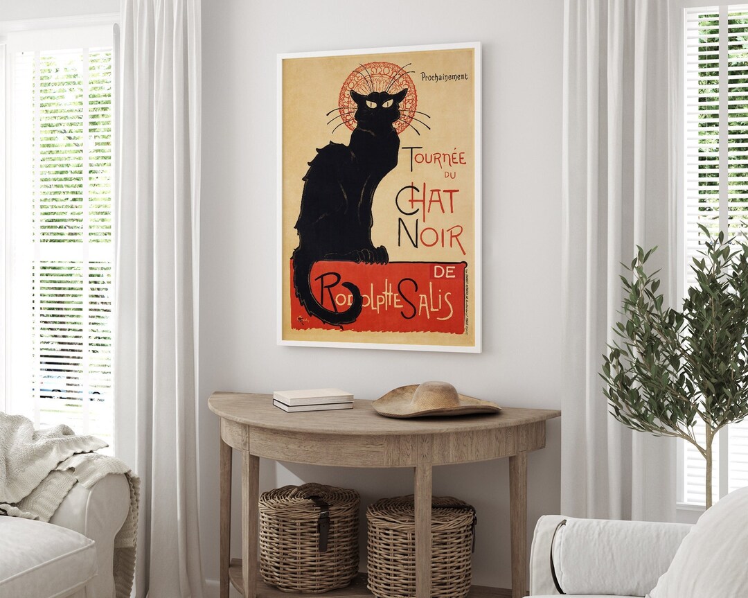 La Tournée Du Chat Noir Wall Art Print, Vintage Black Cat Poster ...