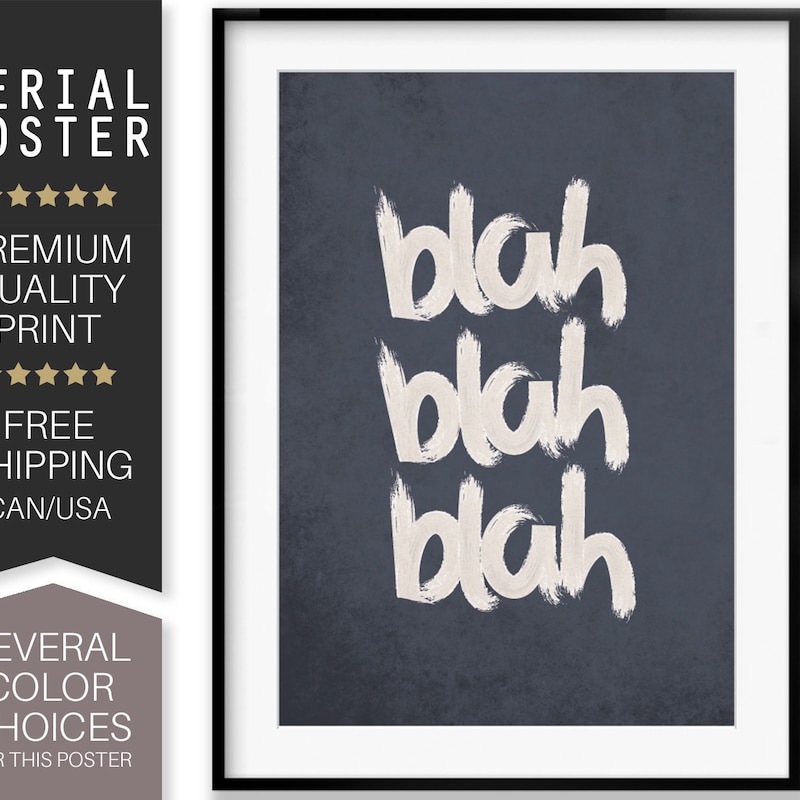 Blah Blah Blah - Etsy