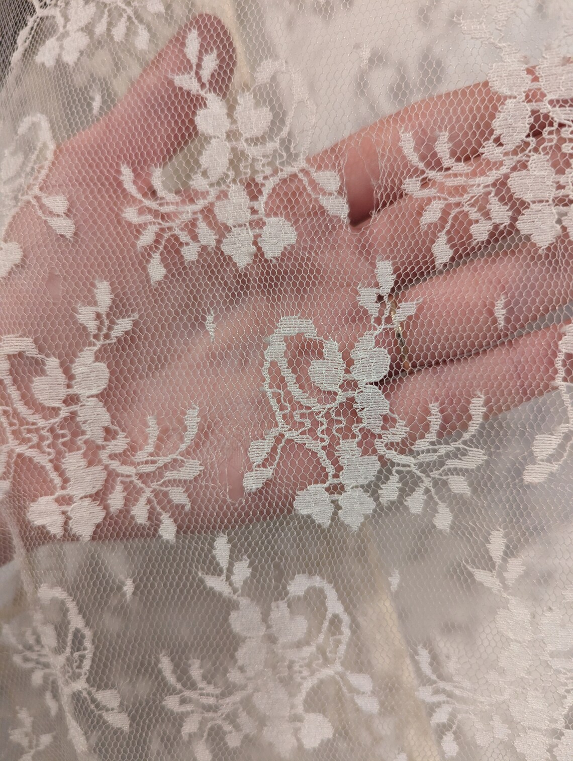 Vintage Sheer Lace Midi Dress - Etsy