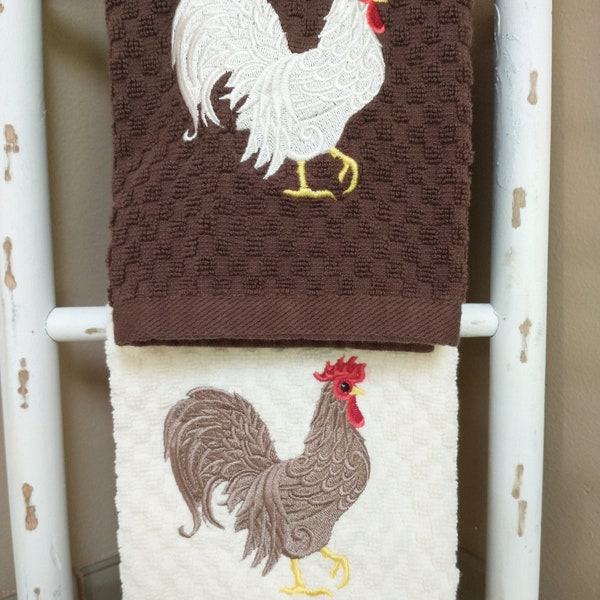 Embroidered Rooster - Etsy