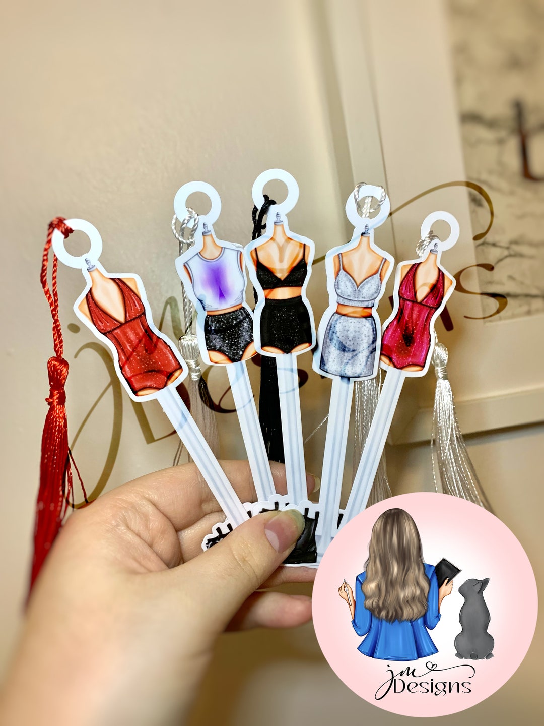 Purple Rockstar Shape Bookmark Fashion Illustration Bookmark Handmade ...