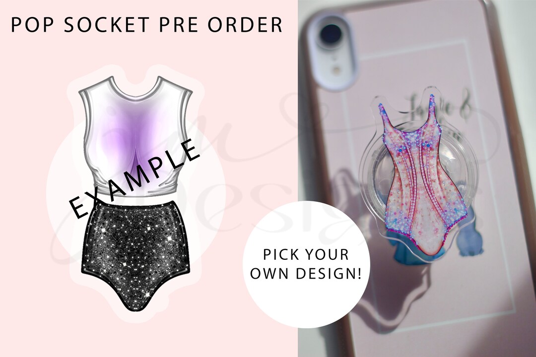 PRE ORDER Purple Rockstar Acrylic Clear Pop Socket Phone Kindle Grip ...