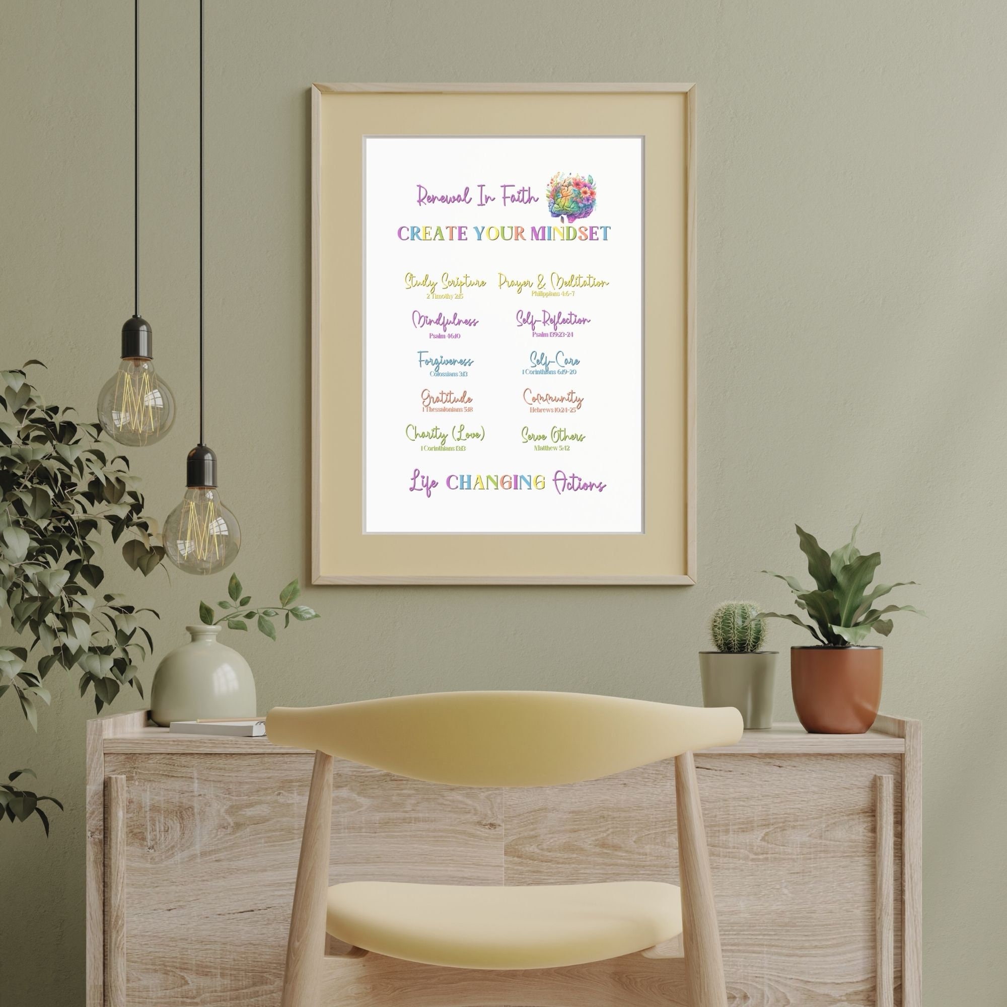Christian Growth Mindset Poster, Bible Verse, Mental Wellness (digital ...