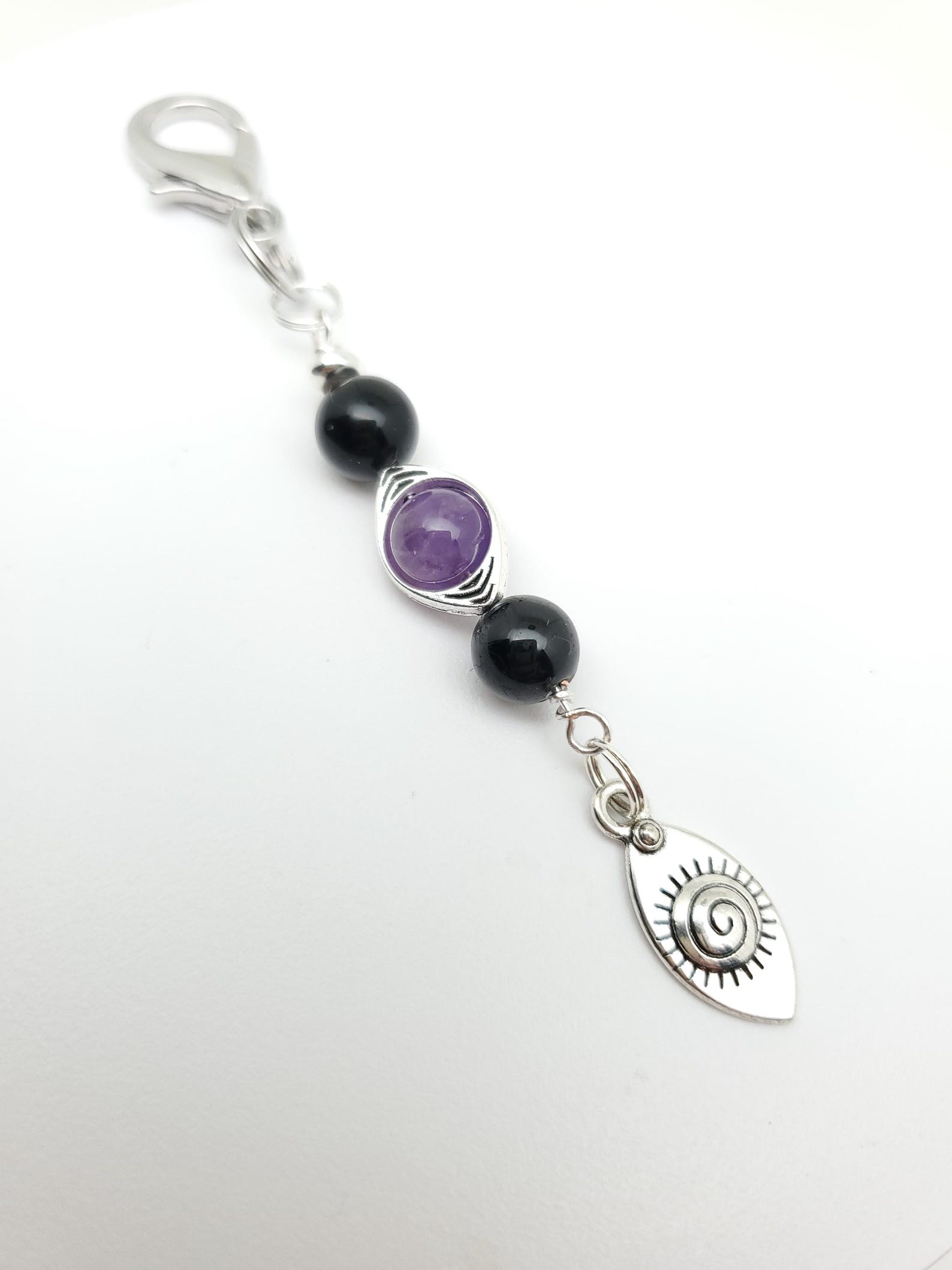 Empath Protection Purse Charm – Amethyst, Black Tourmaline, Obsidian ...