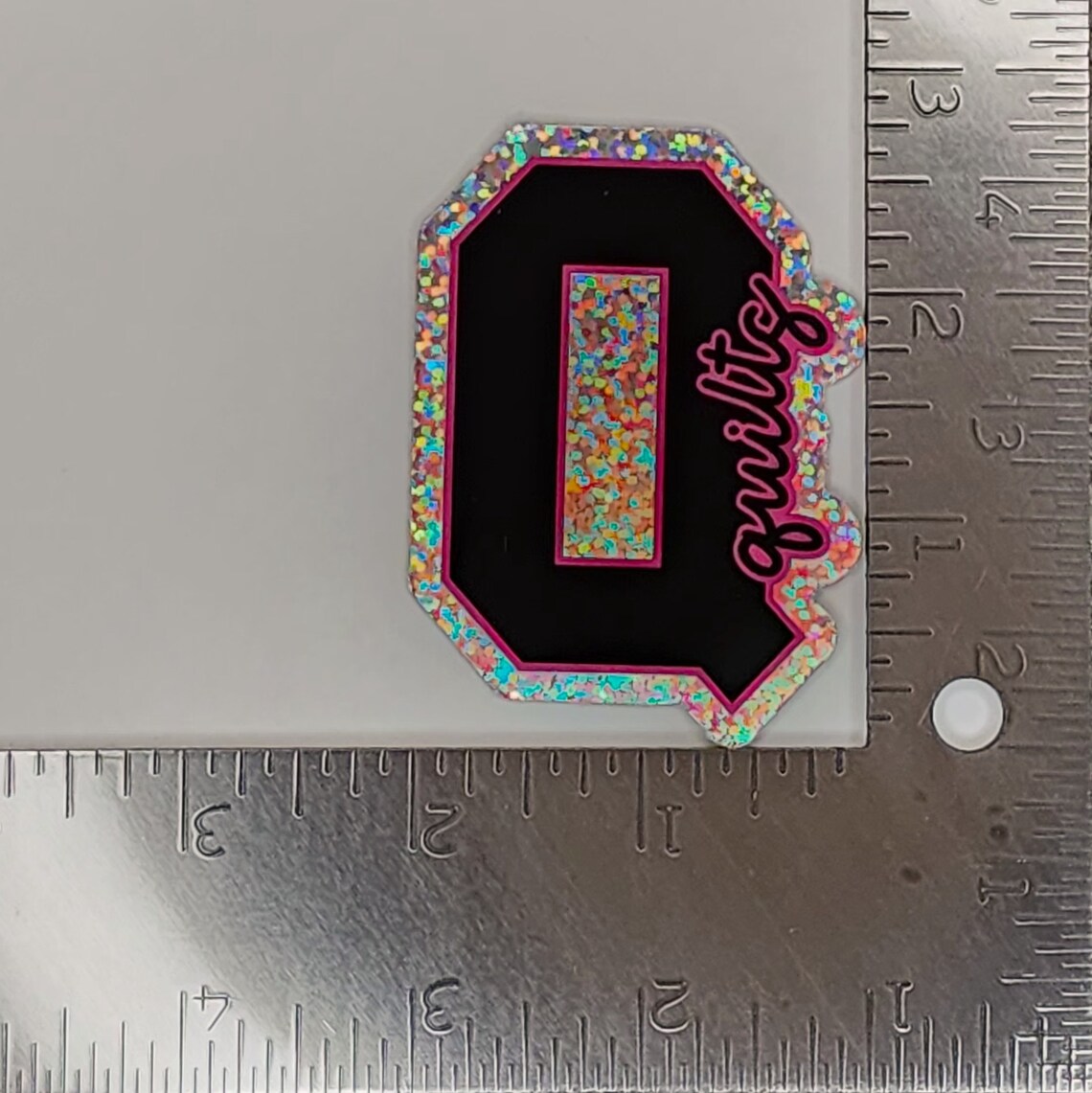 Quilts Varsity Letter Sticker - Holographic Glitter - Etsy