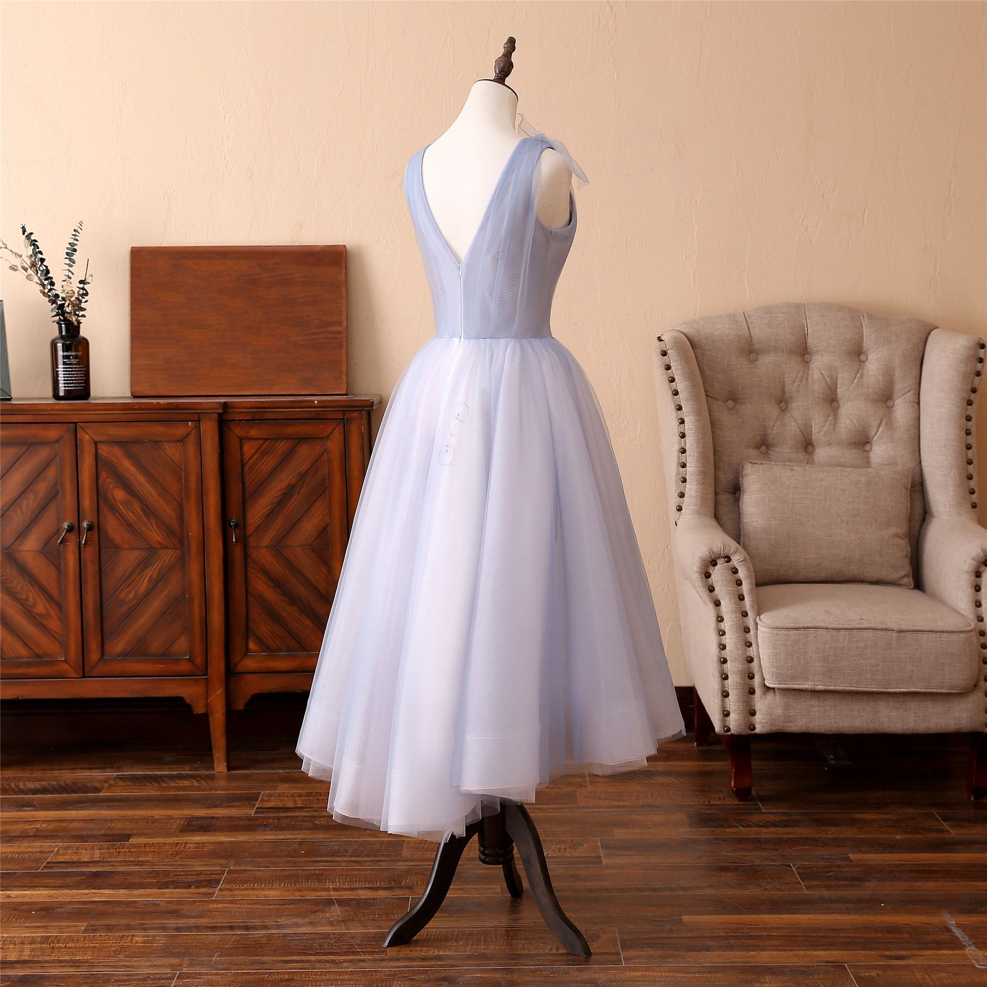Knee Length Prom Dress White Lace Appliques Bridal Dress Party Etsy