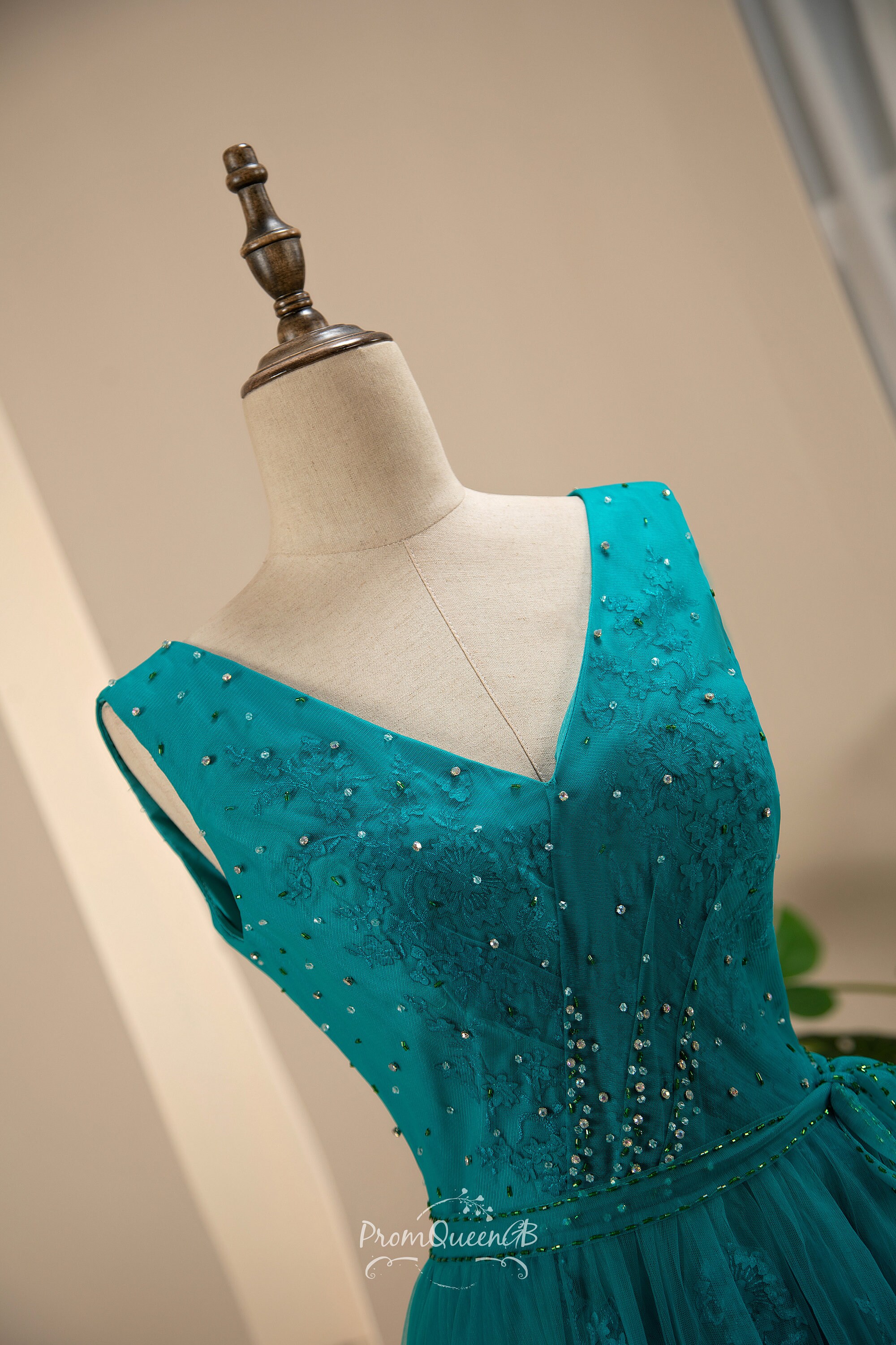 Turquoise Green Formal Dress