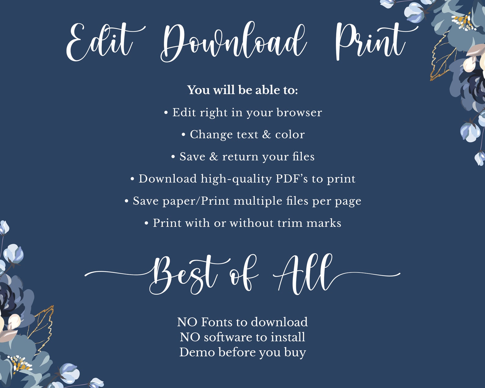 Royal Blue Printable Table Number Template Vertical Wedding - Etsy