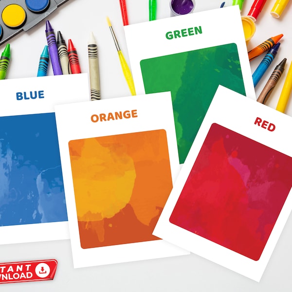 Color Flash Cards - Etsy