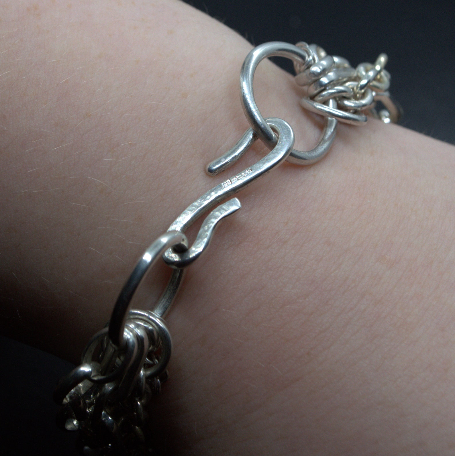 Multi Chain Solid Silver Bracelet - Etsy