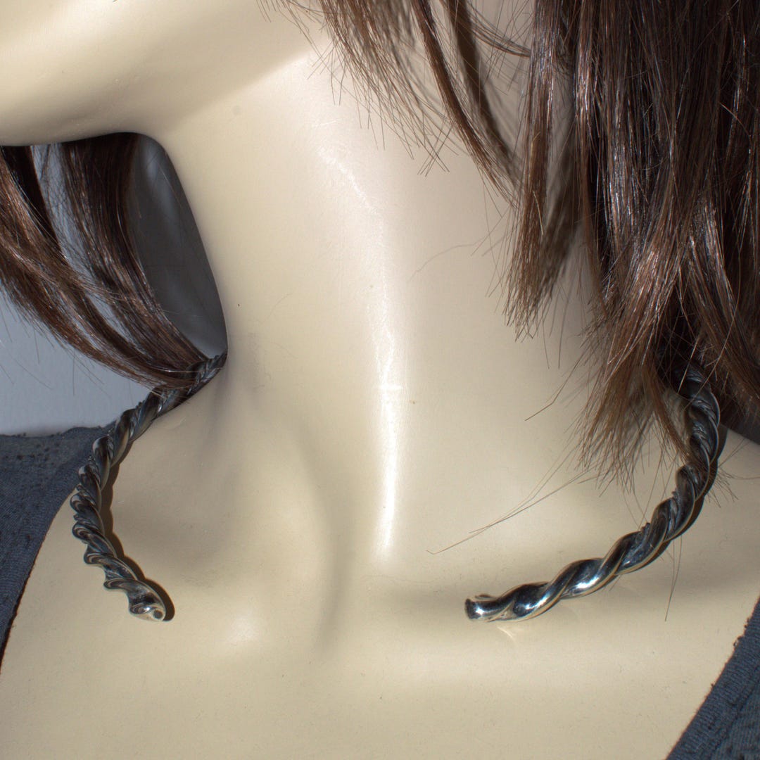Celtic Style Torc Solid Silver Twisted Strand Neckband - Etsy