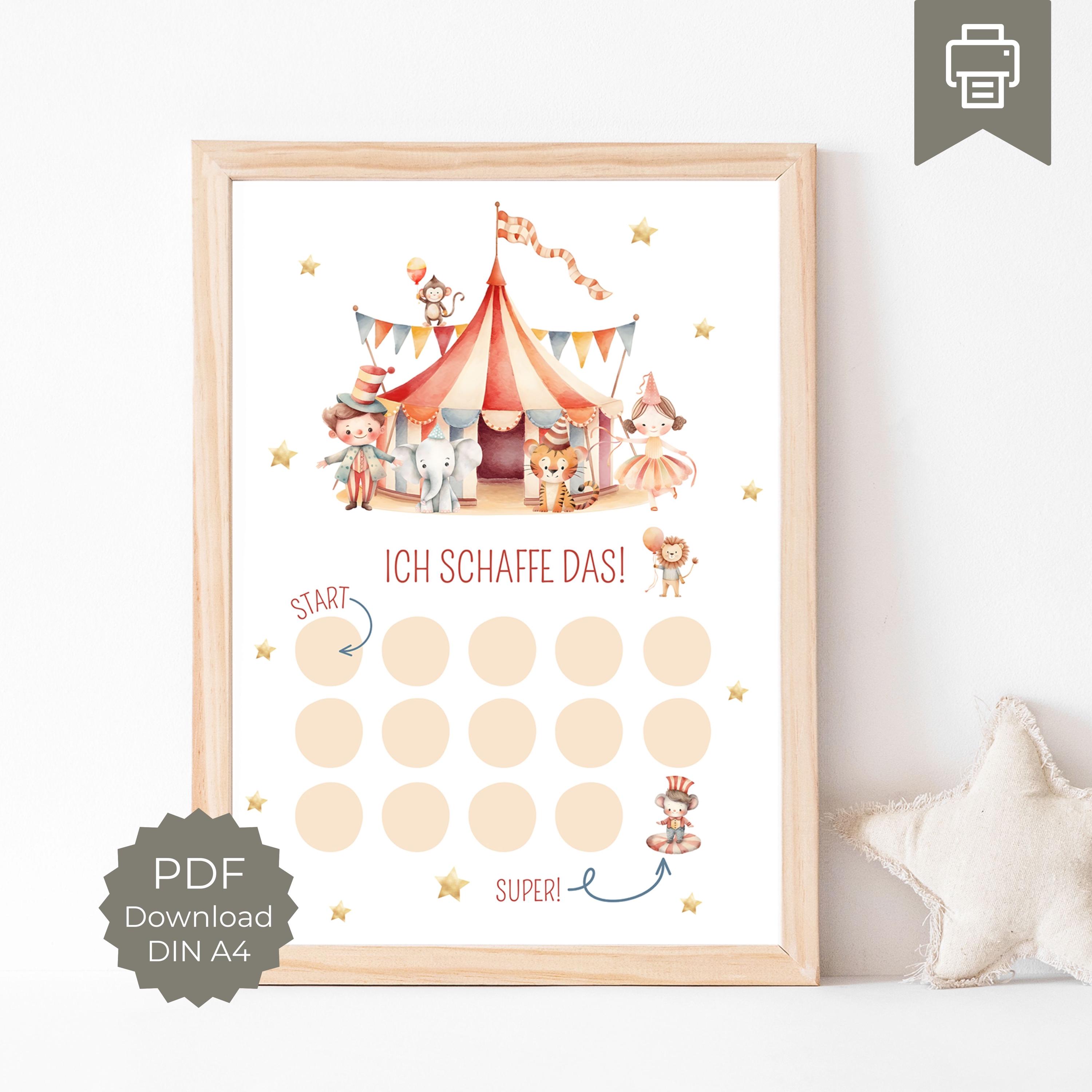 Reward Chart for Children Circus, Playfully Easy to Learn Routine ...